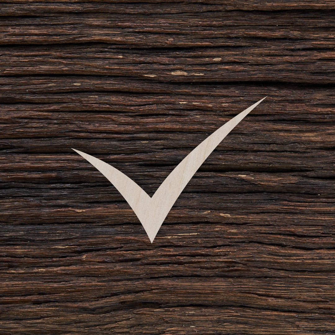 Wooden Check Mark for Crafts and Decorations - Check Mark Pendant ...
