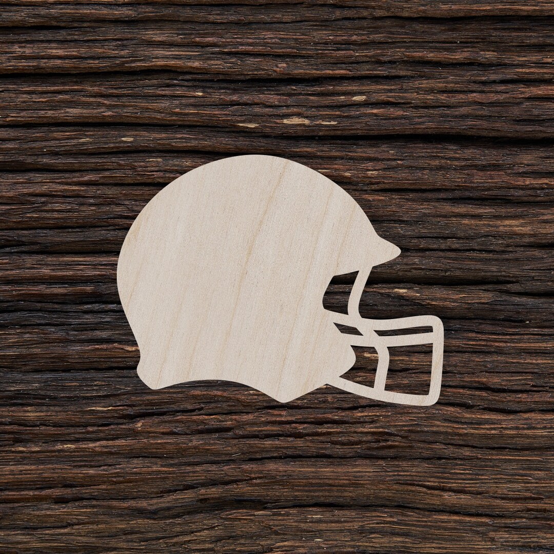 Wooden Football Helmet for Crafts and Decorations - Football Helmet ...