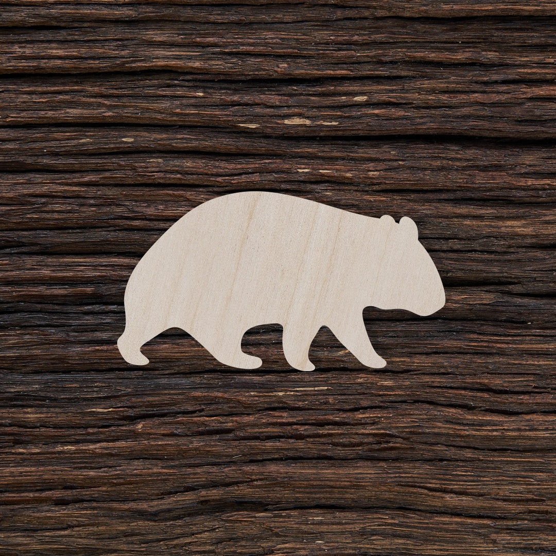 Wooden Wombat for Crafts and Decorations - Wombat Magnet - Wombat ...