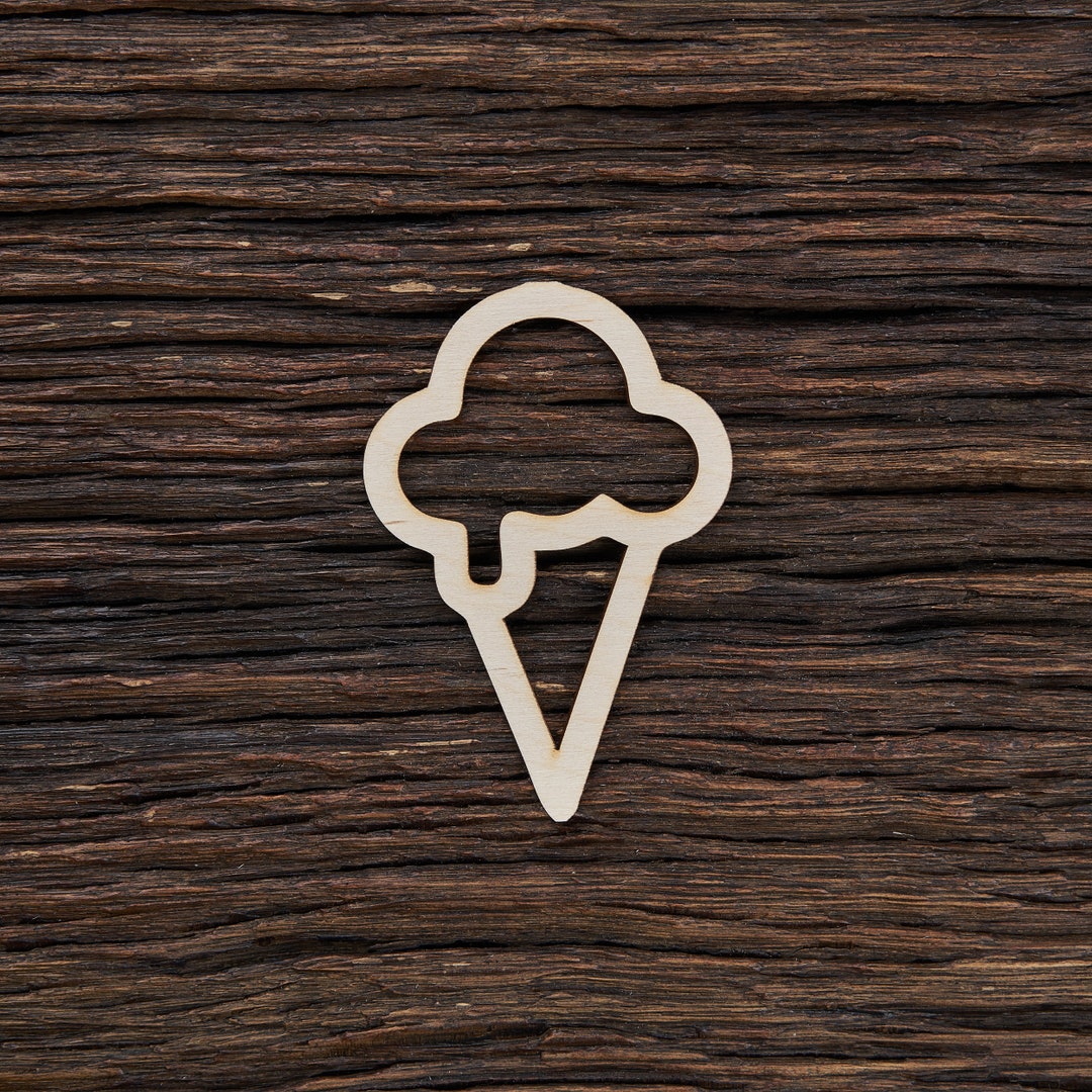 Wooden Ice Cream Shape for Crafts and Decoration - Laser Cut - Ice ...