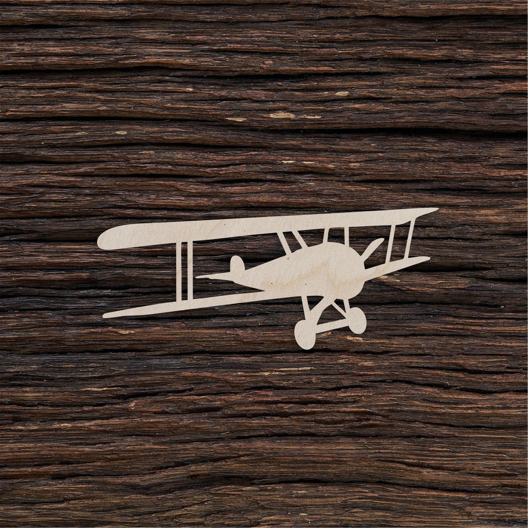 Wooden Vintage Airplane Shape for Crafts and Decoration - Laser Cut ...