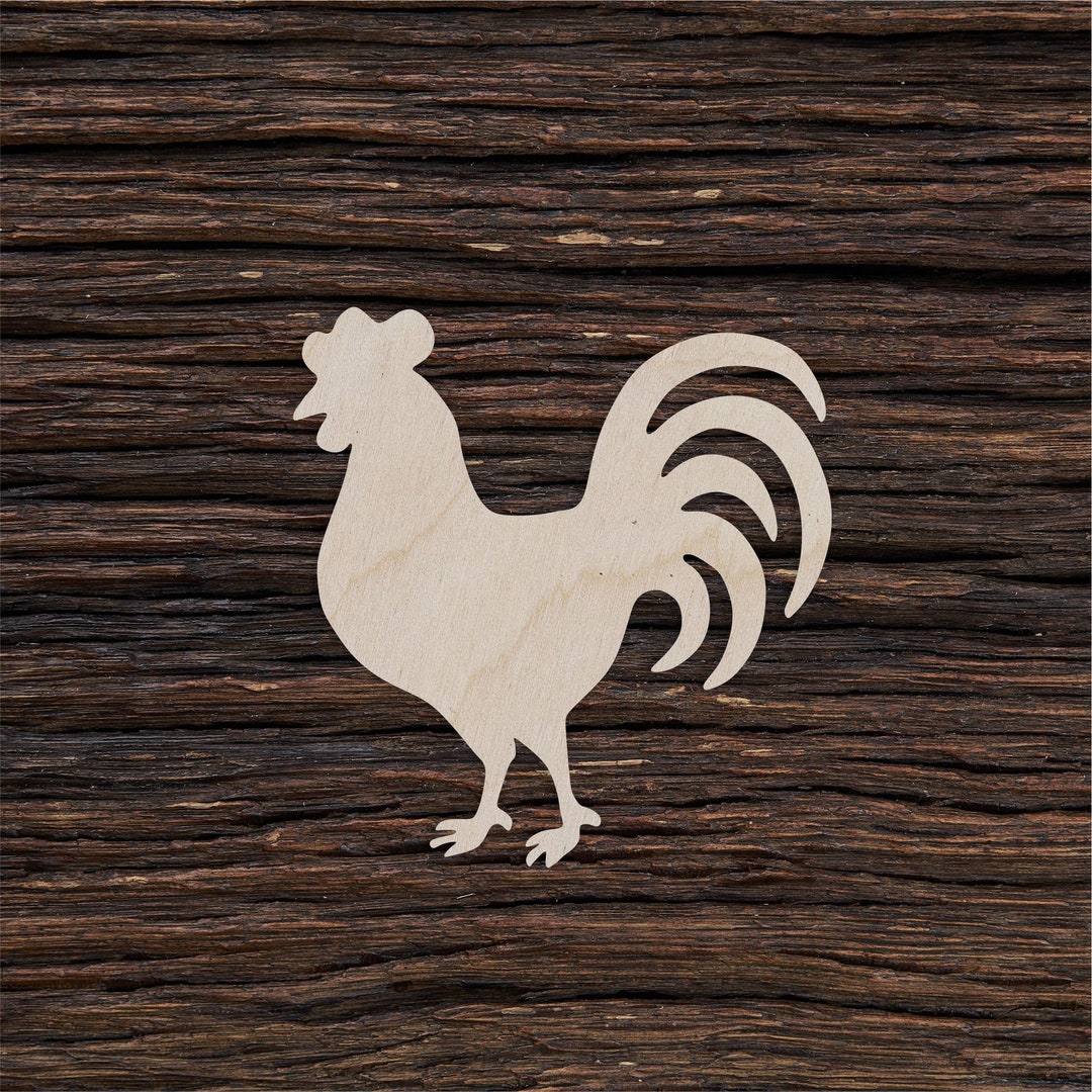 Wooden Rooster Sign Shape for Crafts and Decoration - Laser Cut ...