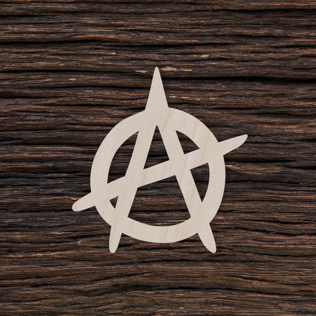 Wooden Anarchy Symbol for Crafts and Decorations - Anarchy Shape ...