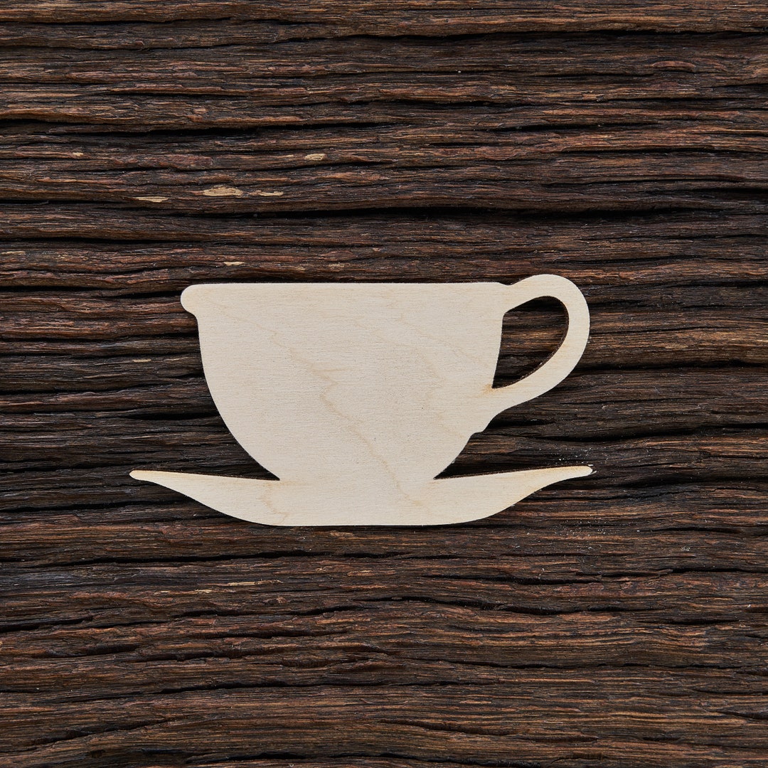 Wooden Cup and Saucer Shape for Crafts and Decoration - Laser Cut - Tea ...