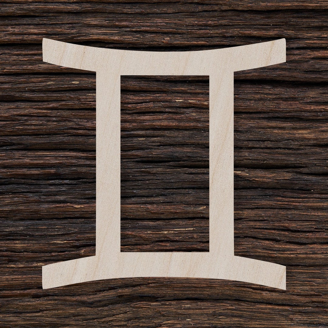 Wooden Gemini Sign for Crafts and Decorations - Gemini Pendant - Gemini ...