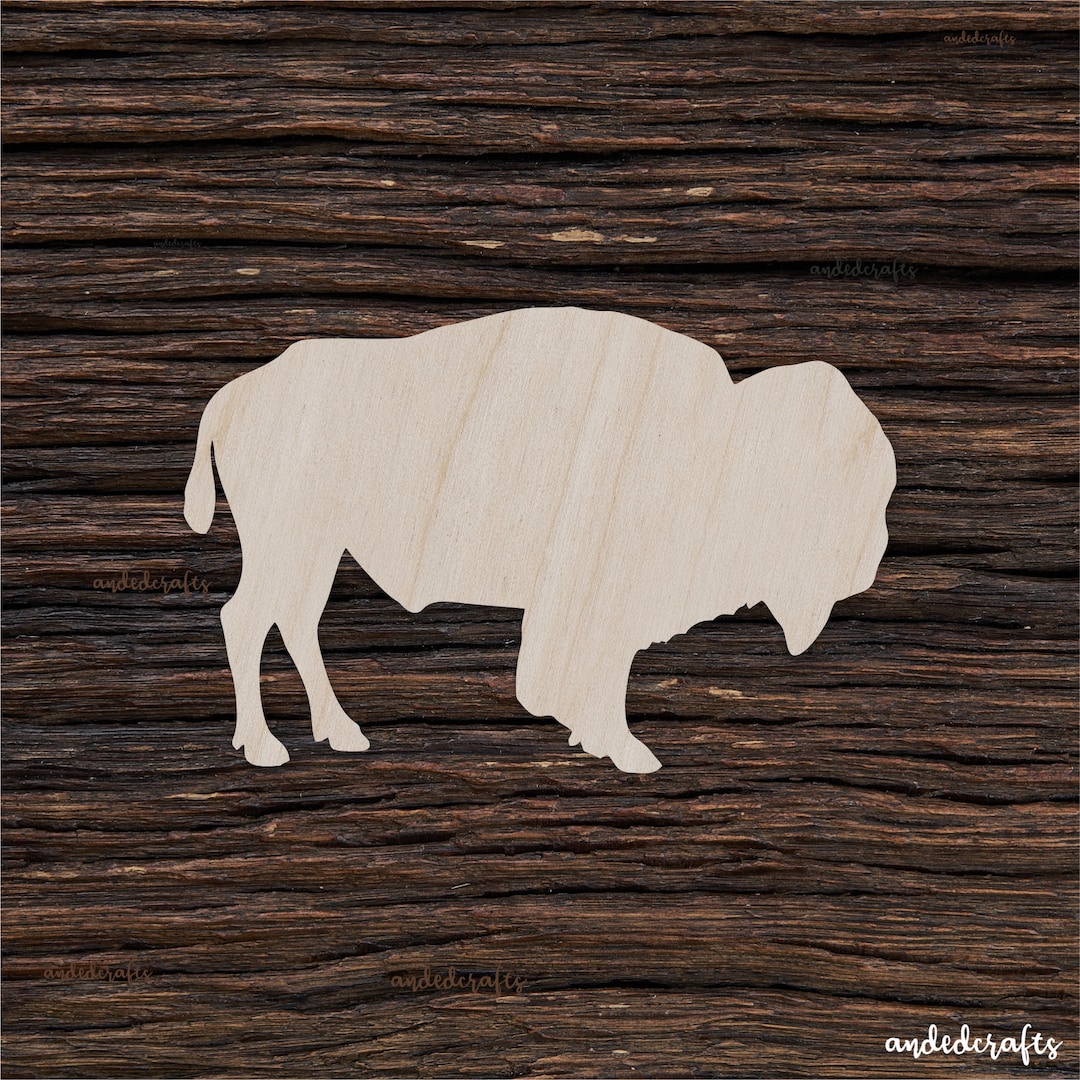 Wooden Buffalo Shape for Crafts and Decoration - Laser Cut - Buffalo ...