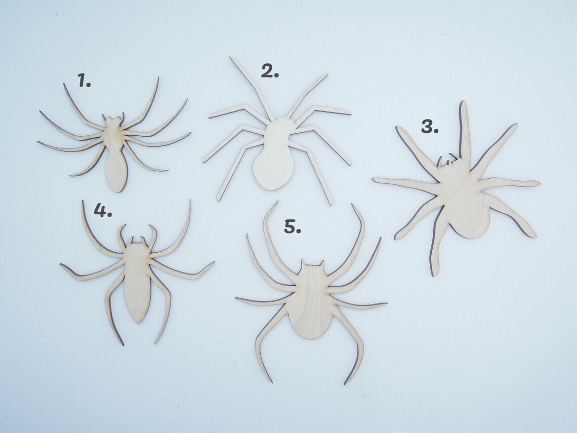 Wooden Spider for Crafts and Decoration Laser Cut Spider - Etsy