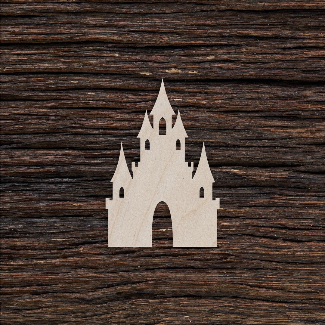 Wooden Castle Shape for Crafts and Decoration - Laser Cut - Castle ...