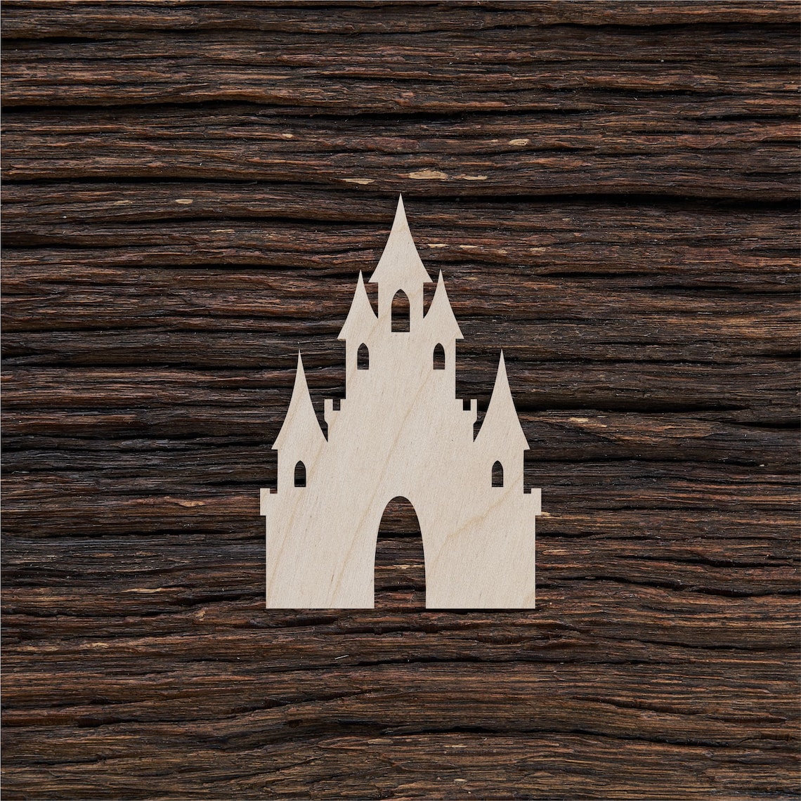Wooden Castle Shape for Crafts and Decoration Laser Cut | Etsy