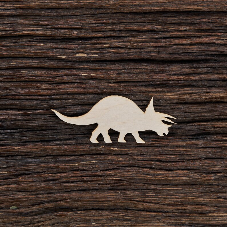 Wooden Triceratops Shape for Crafts and Decoration Laser Cut - Etsy