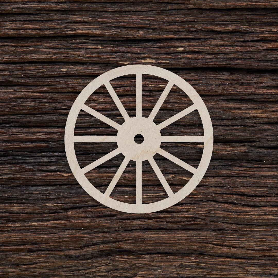 Wooden Wagon Wheel Shape for Crafts and Decoration - Laser Cut - Cart ...