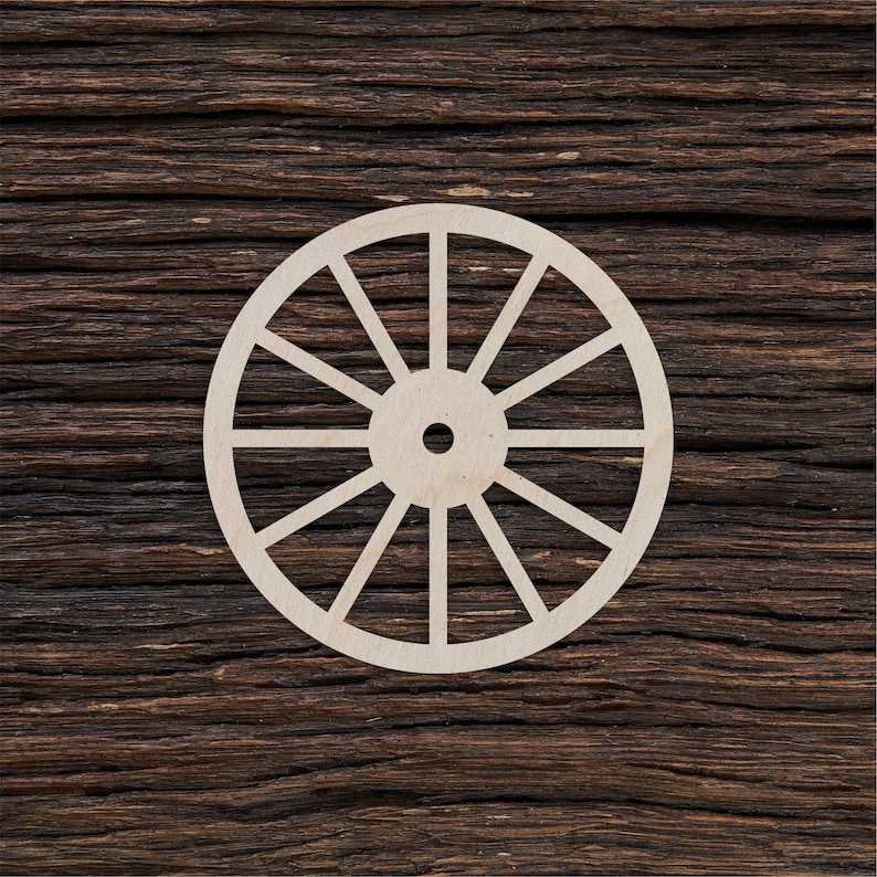 Wooden Wagon Wheel Shape For Crafts And Decoration Laser Cut | Etsy