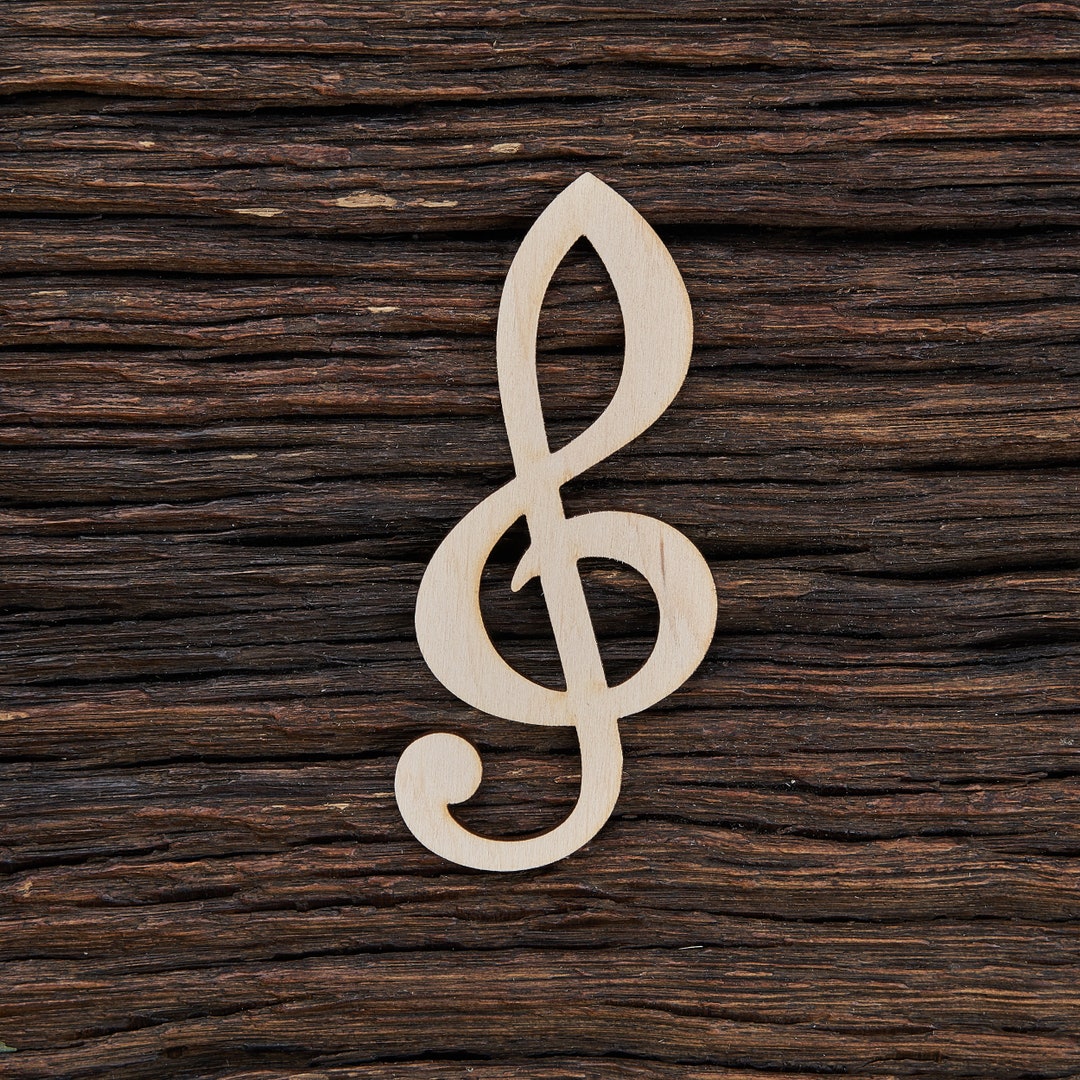 Wooden Treble Clef Shape for Crafts and Decoration - Laser Cut - Treble ...