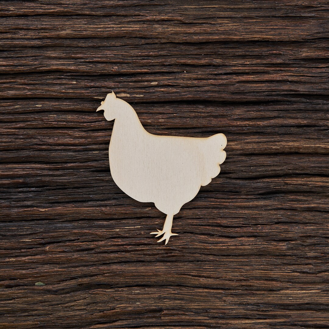 Wooden Chicken Hen Shape for Crafts Decoration - Laser Cut - Miniature ...