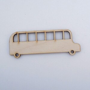 Wooden School Bus for Crafts Laser Cut Yellow School Bus | Etsy