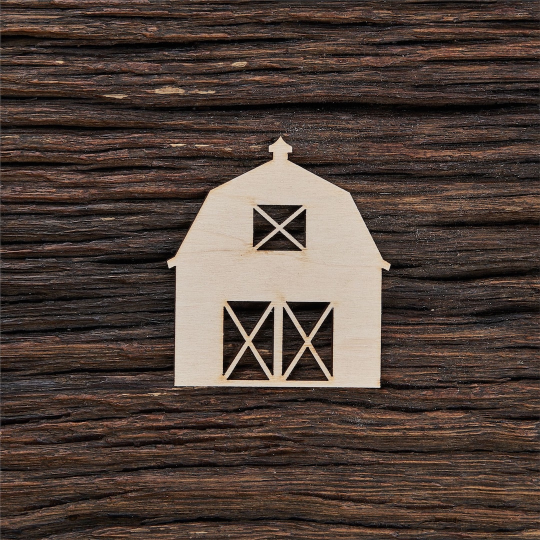 Wooden Farmhouse Shape for Crafts and Decoration - Laser Cut ...