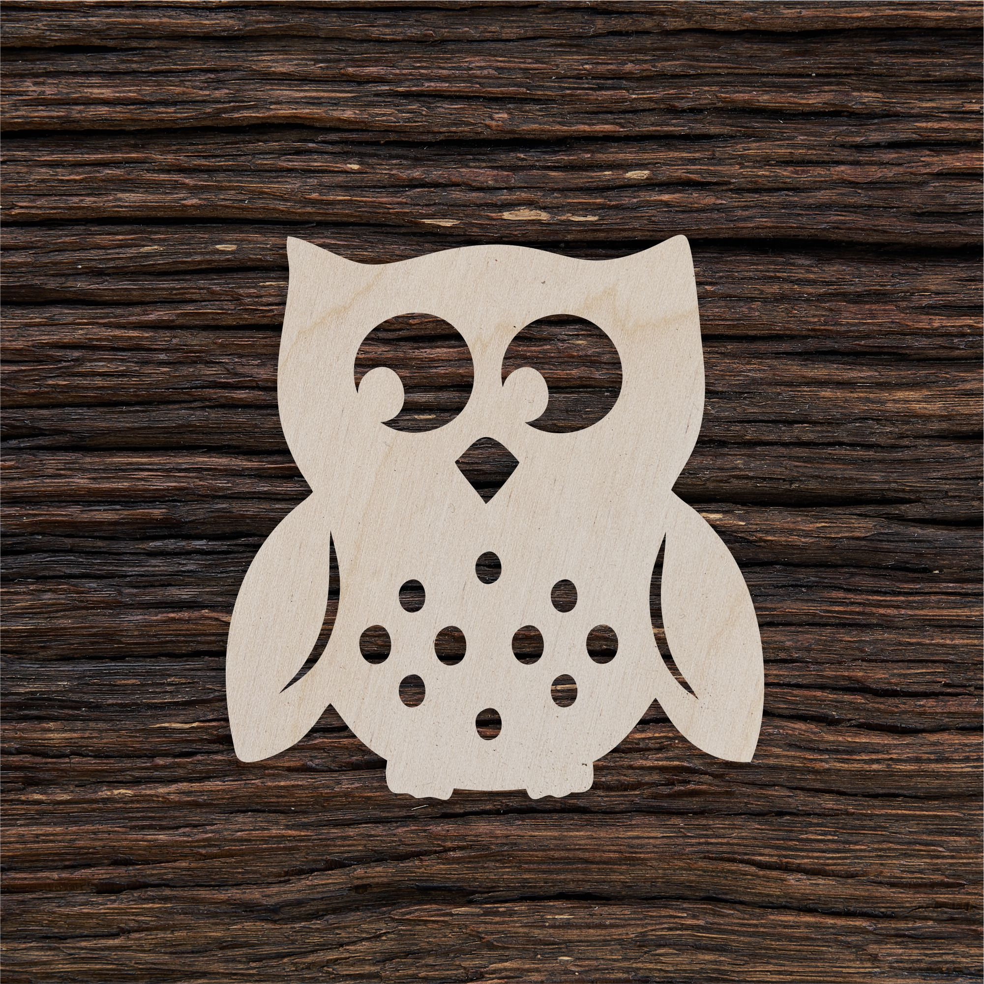 Wooden Cute Baby Owl Shape for Crafts and Decoration - Laser Cut - Owl ...