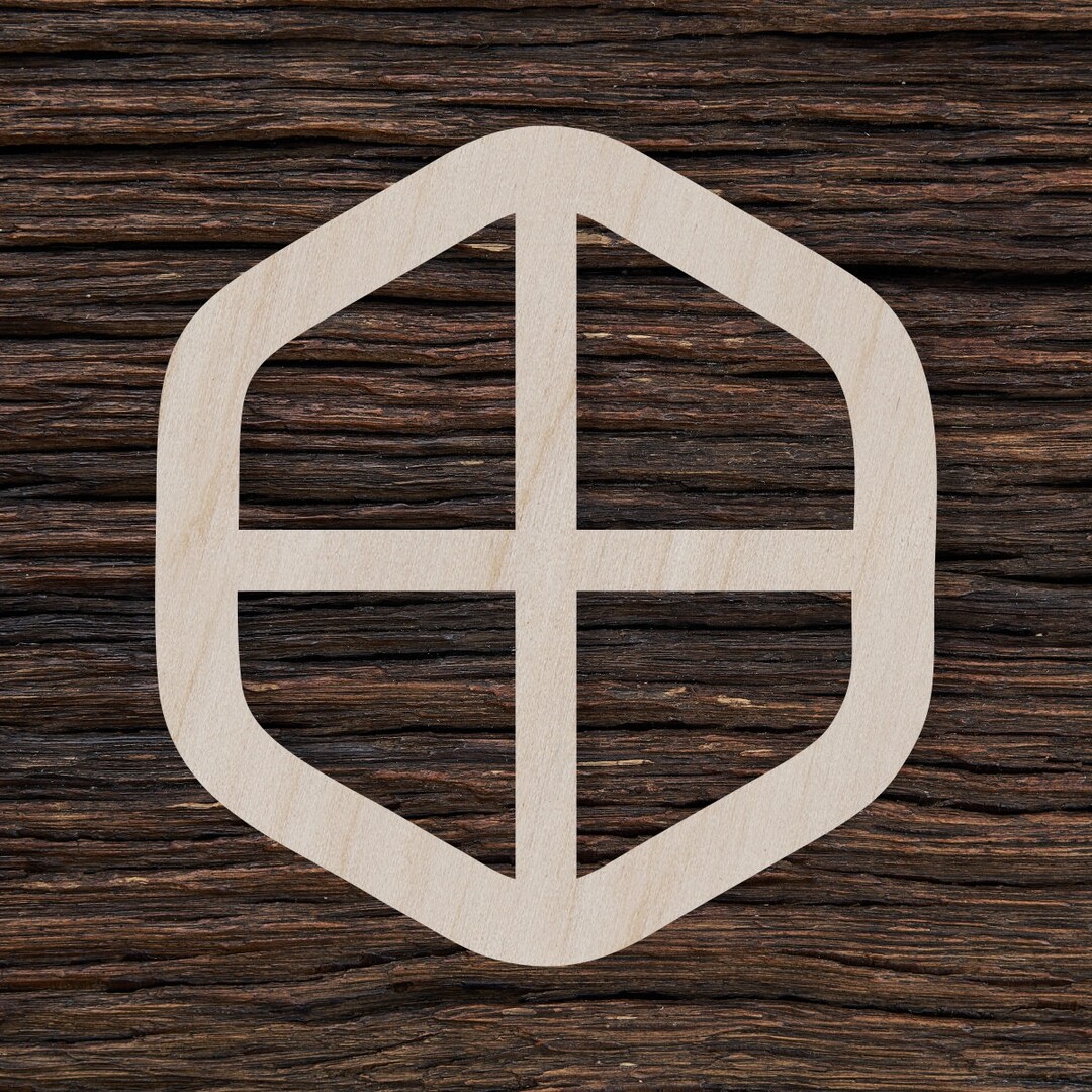 Wooden Hexagon Window Frame for Crafts and Decorations - Window Pendant ...