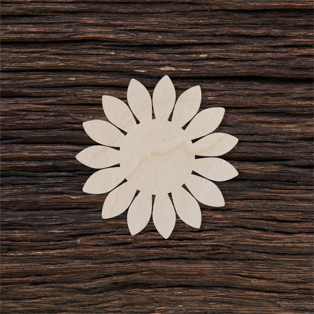 Wooden Sunflower Shape for Crafts and Decoration - Laser Cut ...