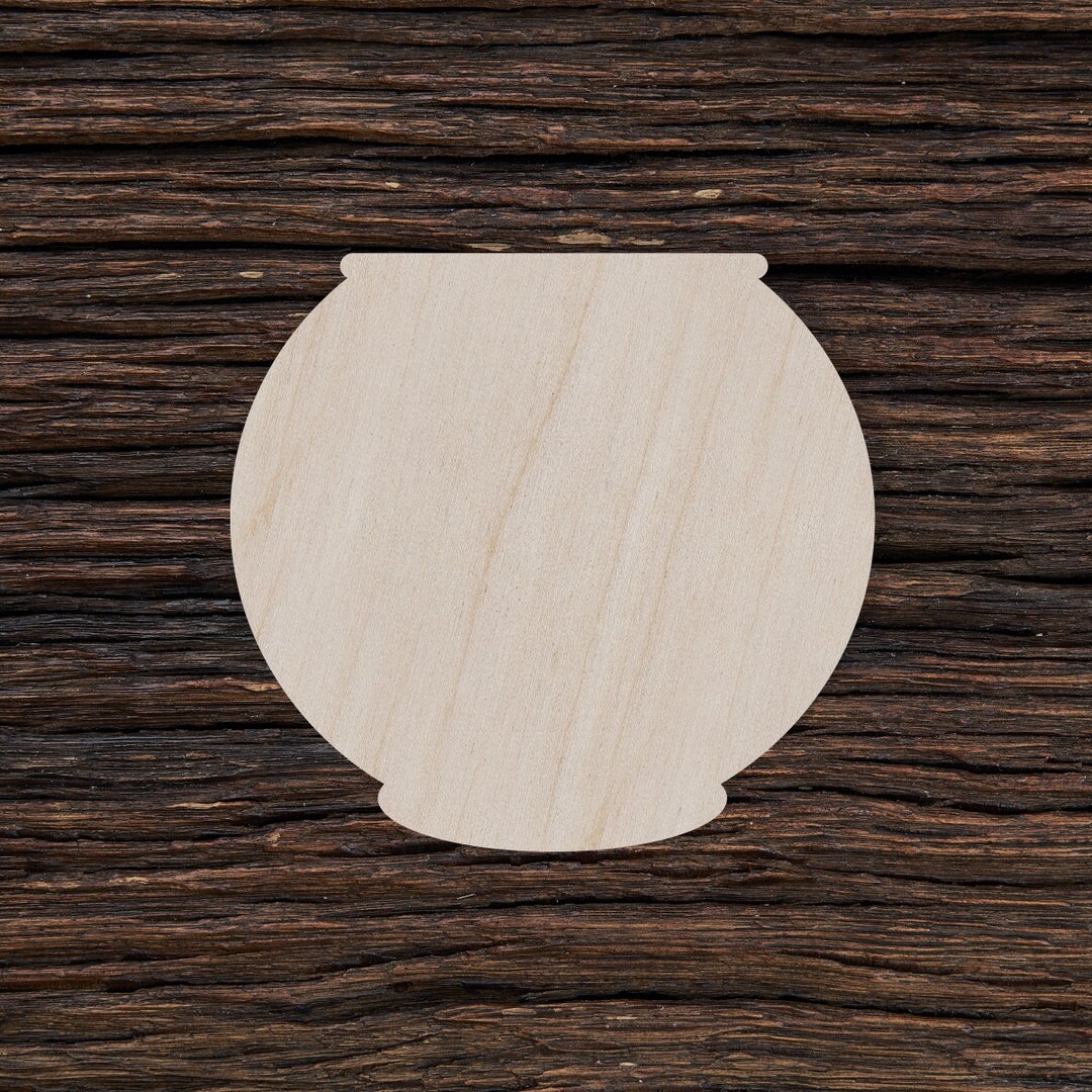 Wooden Fish Bowl for Crafts and Decorations - Fish Bowl Cut Out - Fish ...