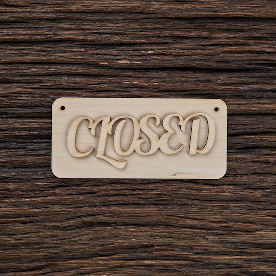 Wooden Open Closed Sign for Crafts Laser Cut Open Sign | Etsy