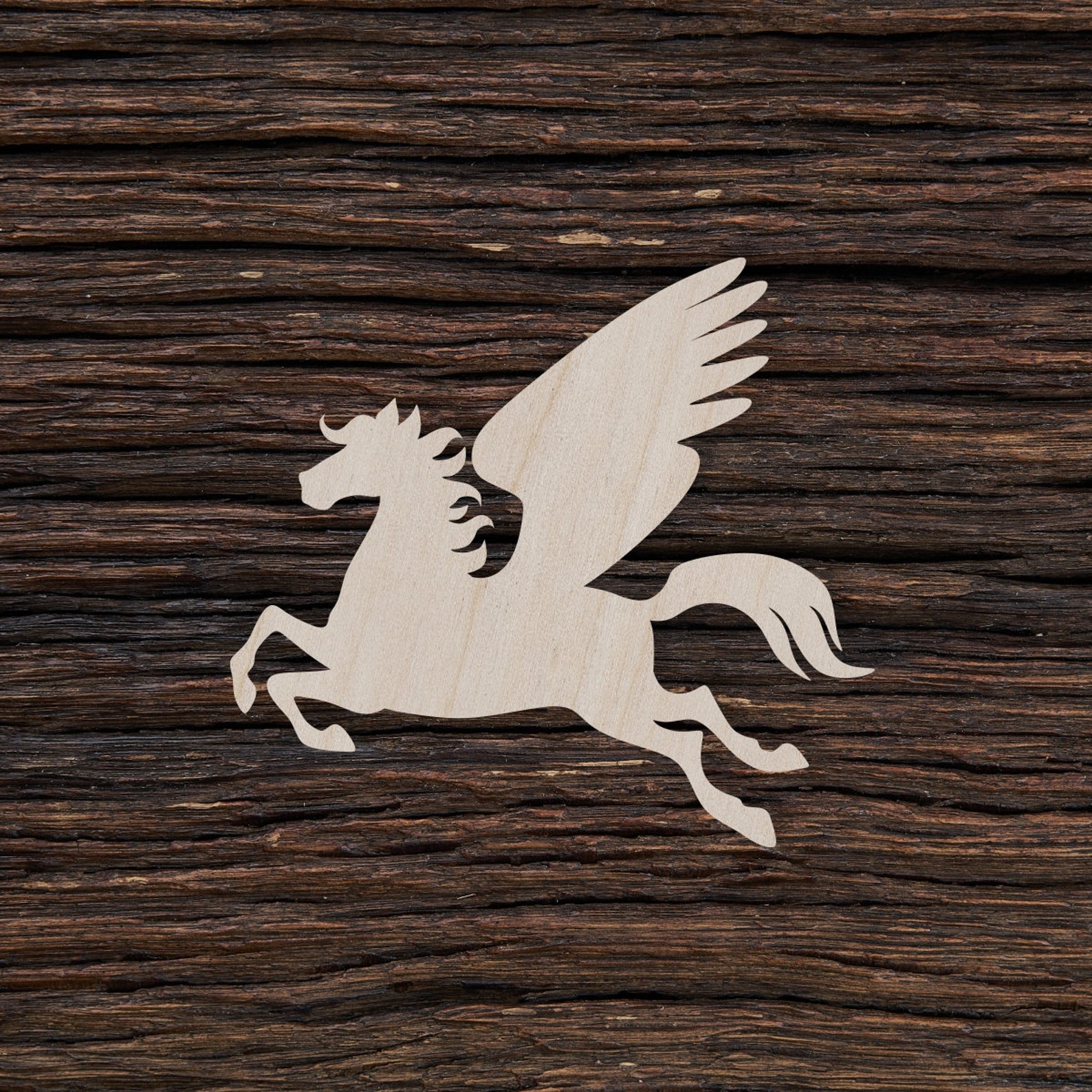 Wooden Pegasus for Crafts and Decorations - Pegasus Earrings - Pegasus ...