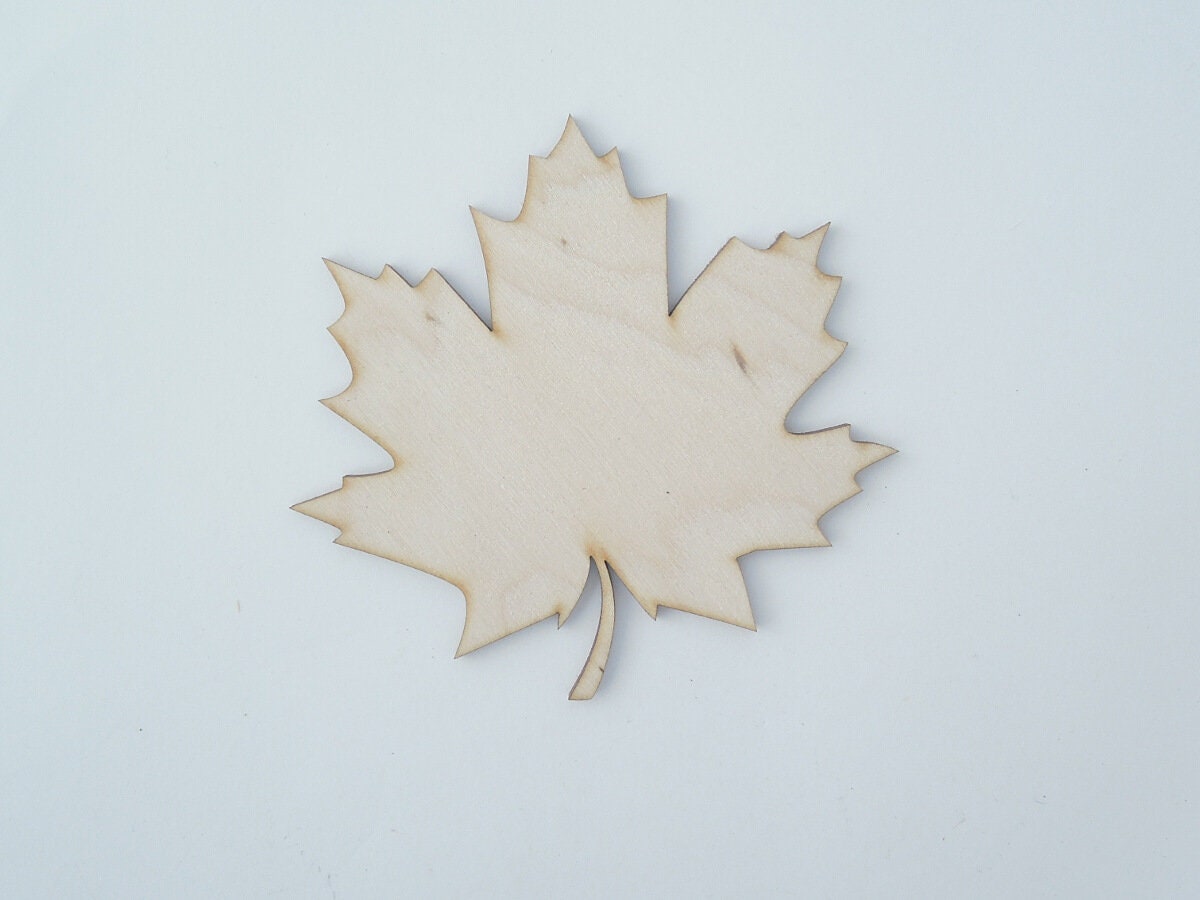 Wooden Maple Leaf for Crafts and Decoration Laser Cut | Etsy