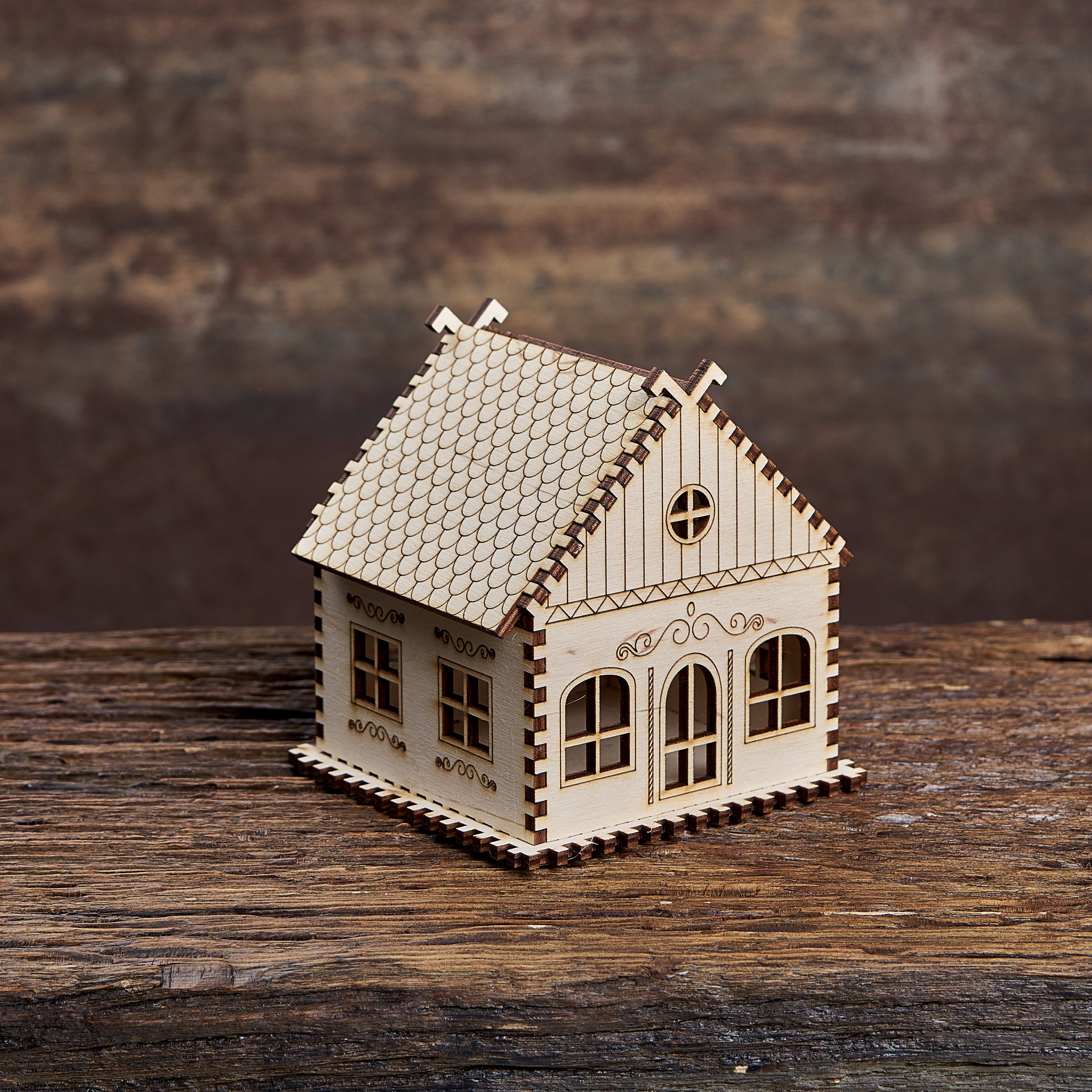 Wooden Miniature House for Decoration Laser Cut Miniature - Etsy UK