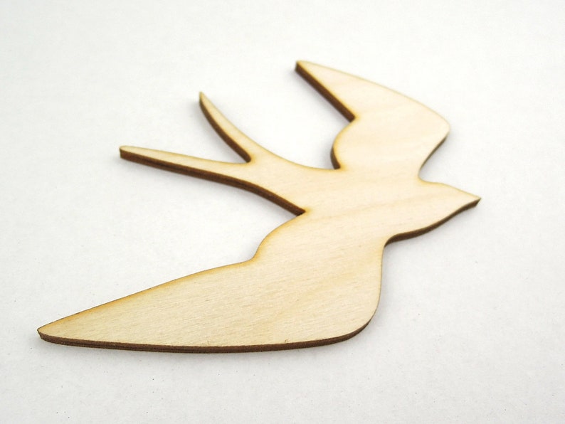 Wooden Swallow Bird Shape for Crafts and Decoration Laser | Etsy