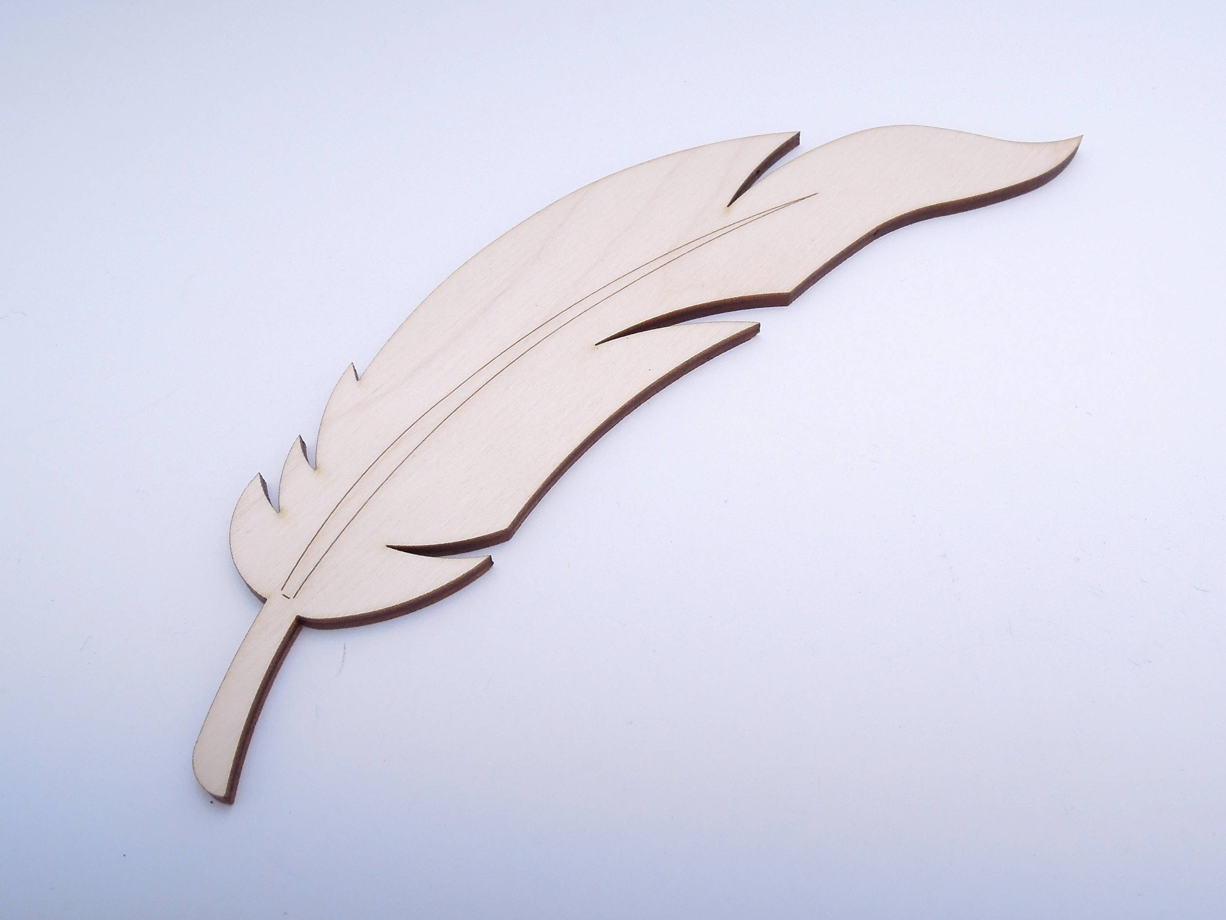Wooden Feather Shape for Crafts Laser Cut Feather Shape | Etsy