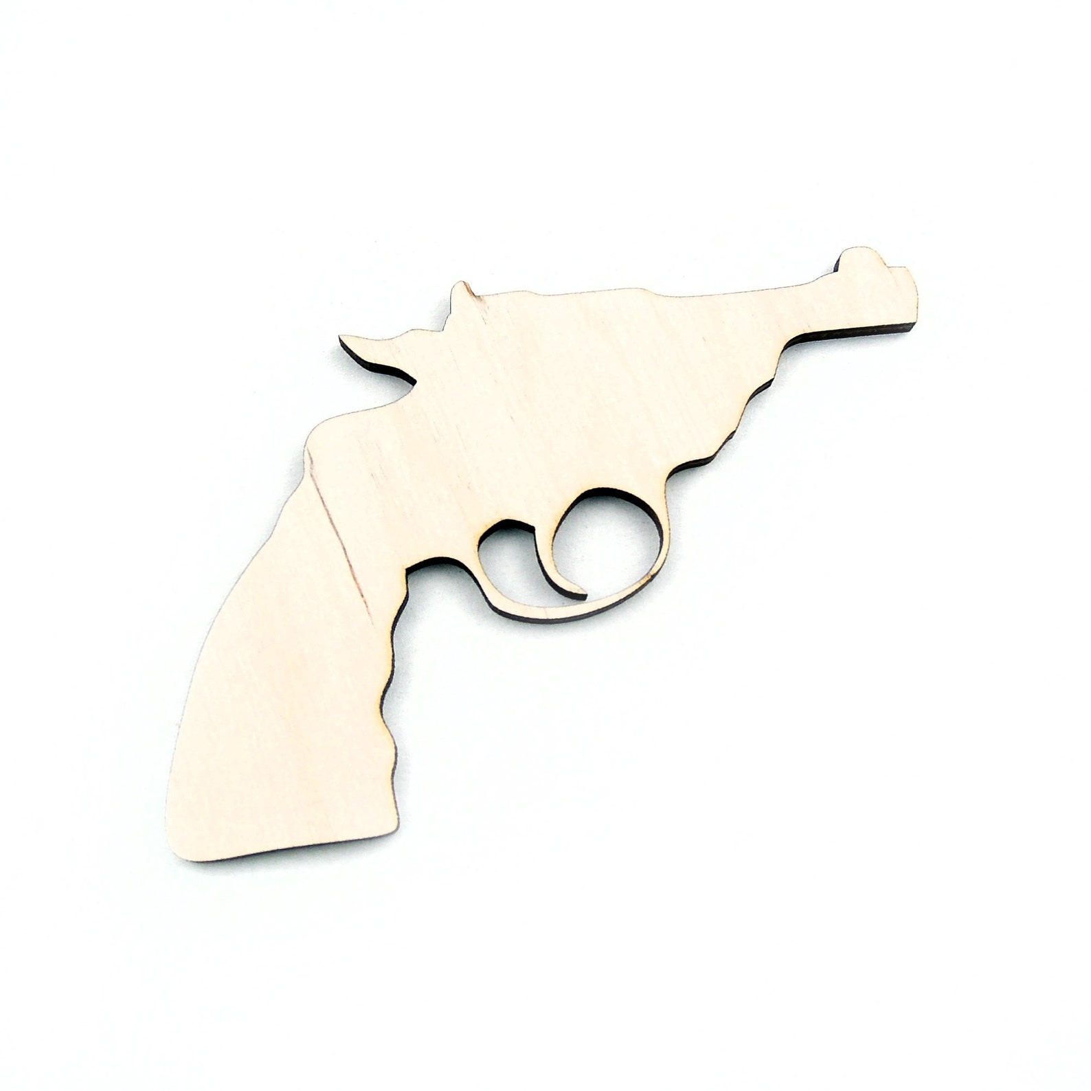 Wooden Revolver Shape for Crafts and Decoration Laser Cut | Etsy