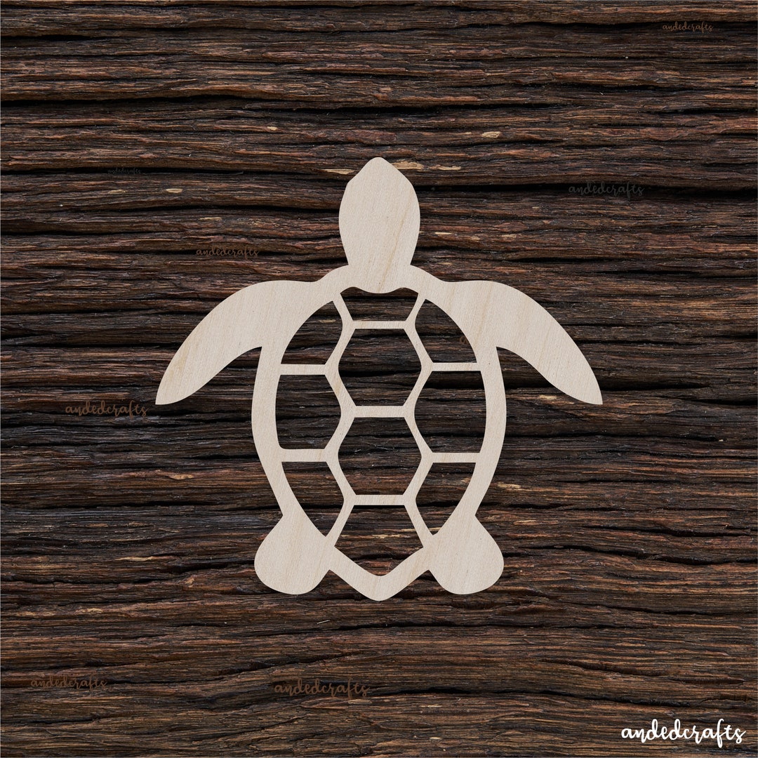 Wooden Sea Turtle Shape for Crafts and Decoration - Laser Cut - Wooden ...