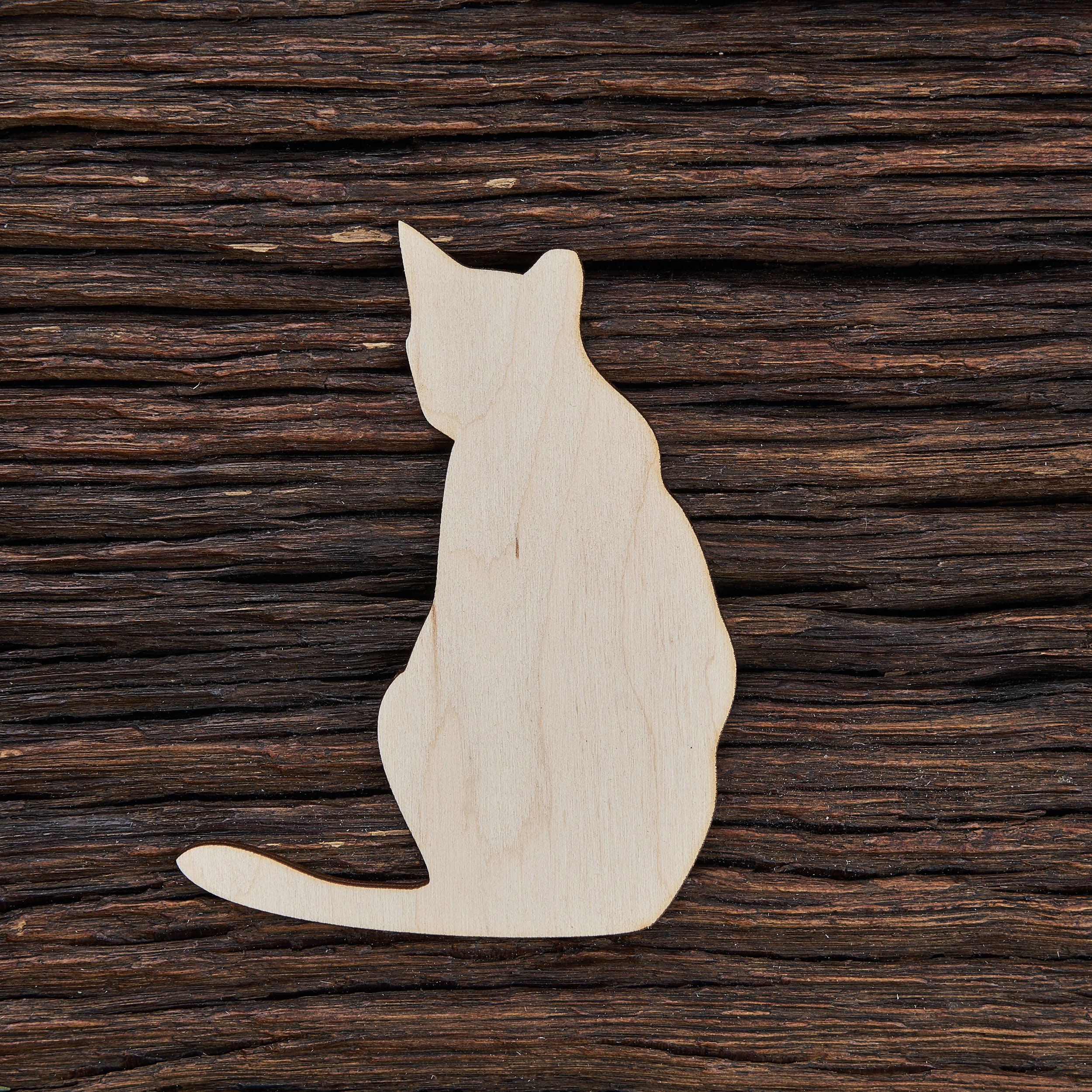 Wooden Cat Shape For Crafts And Decoration Laser Cut Cat | Etsy
