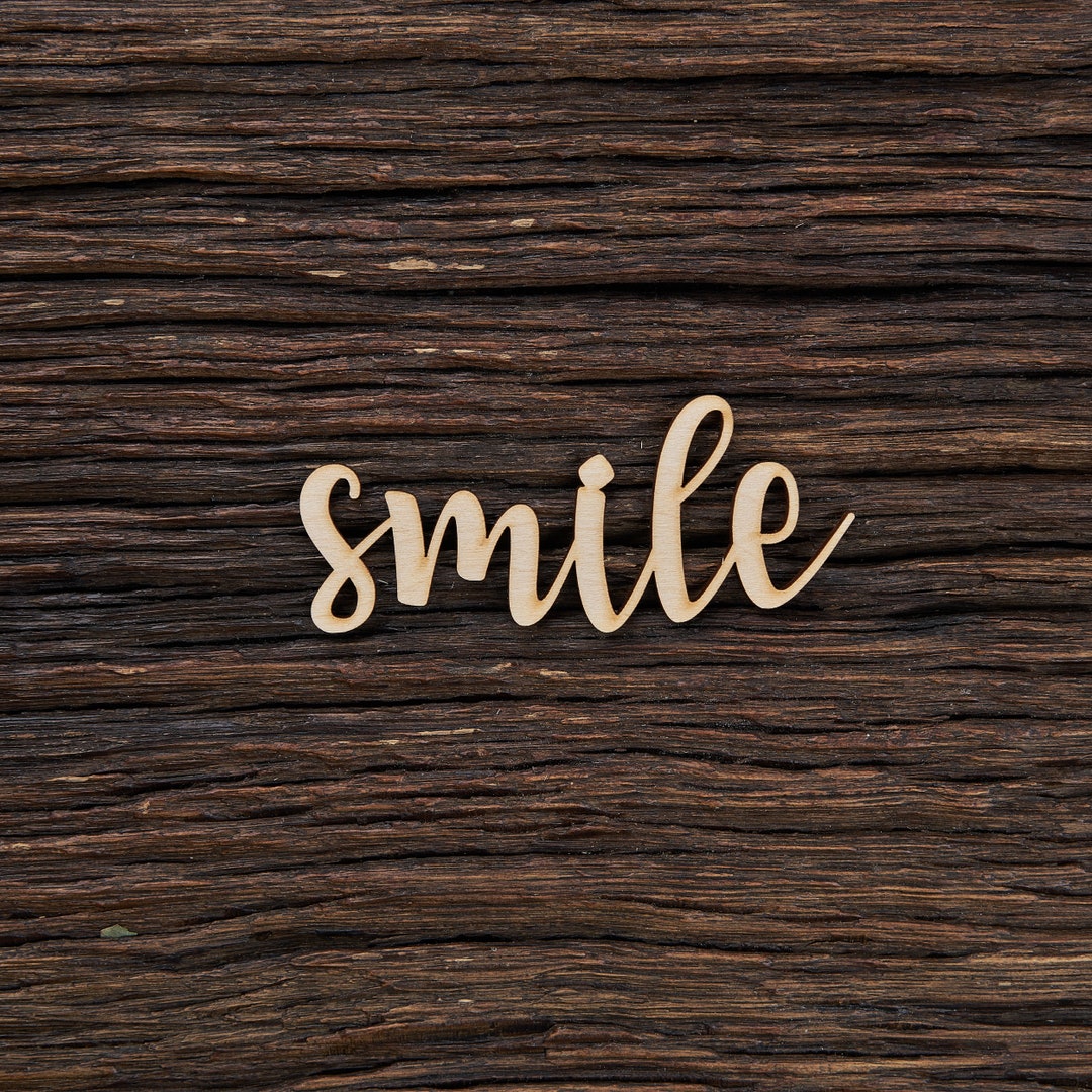 Wooden Smile Sign Shape for Crafts and Decoration - Laser Cut - Smile ...
