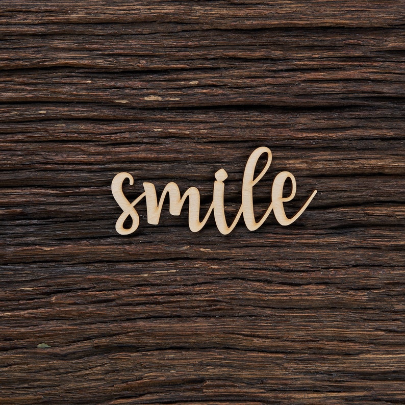 Wooden Smile Sign Shape for Crafts and Decoration Laser Cut - Etsy