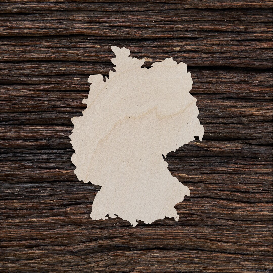 Wooden Germany Map Shape for Crafts and Decoration - Laser Cut - Map of ...