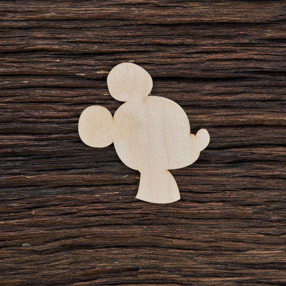 Wooden Mickey Shape for Crafts and Decoration Laser Cut | Etsy