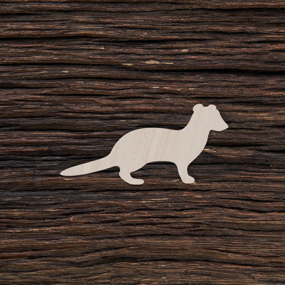 Wooden Weasel for Crafts and Decorations - Weasel Shape - Weasel Magnet ...