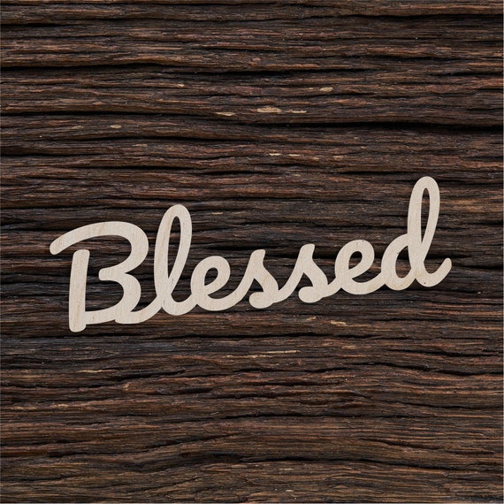 Wooden Blessed Sign Shape for Crafts and Decoration Laser - Etsy