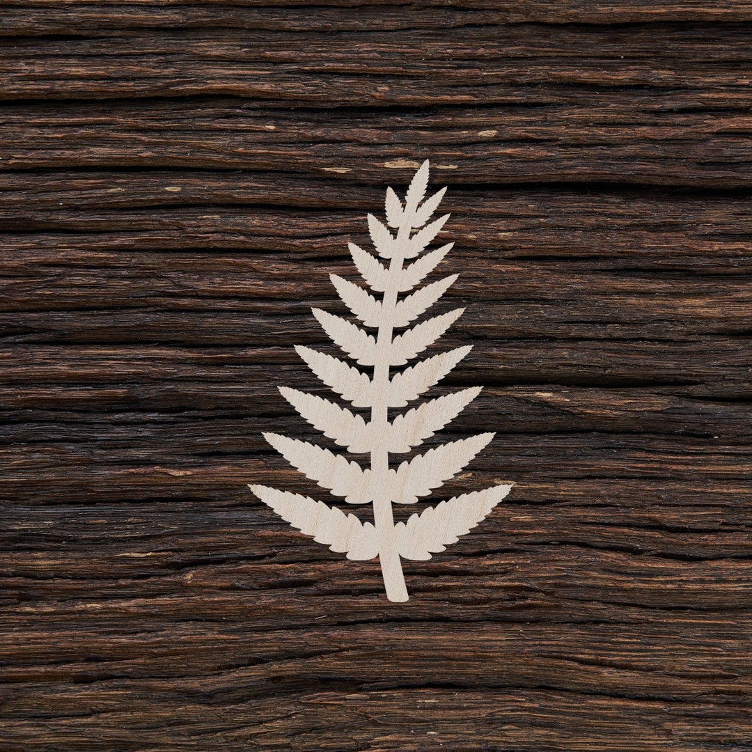 Wooden Fern for Crafts and Decorations - Fern Magnet - Fern Cut Out ...
