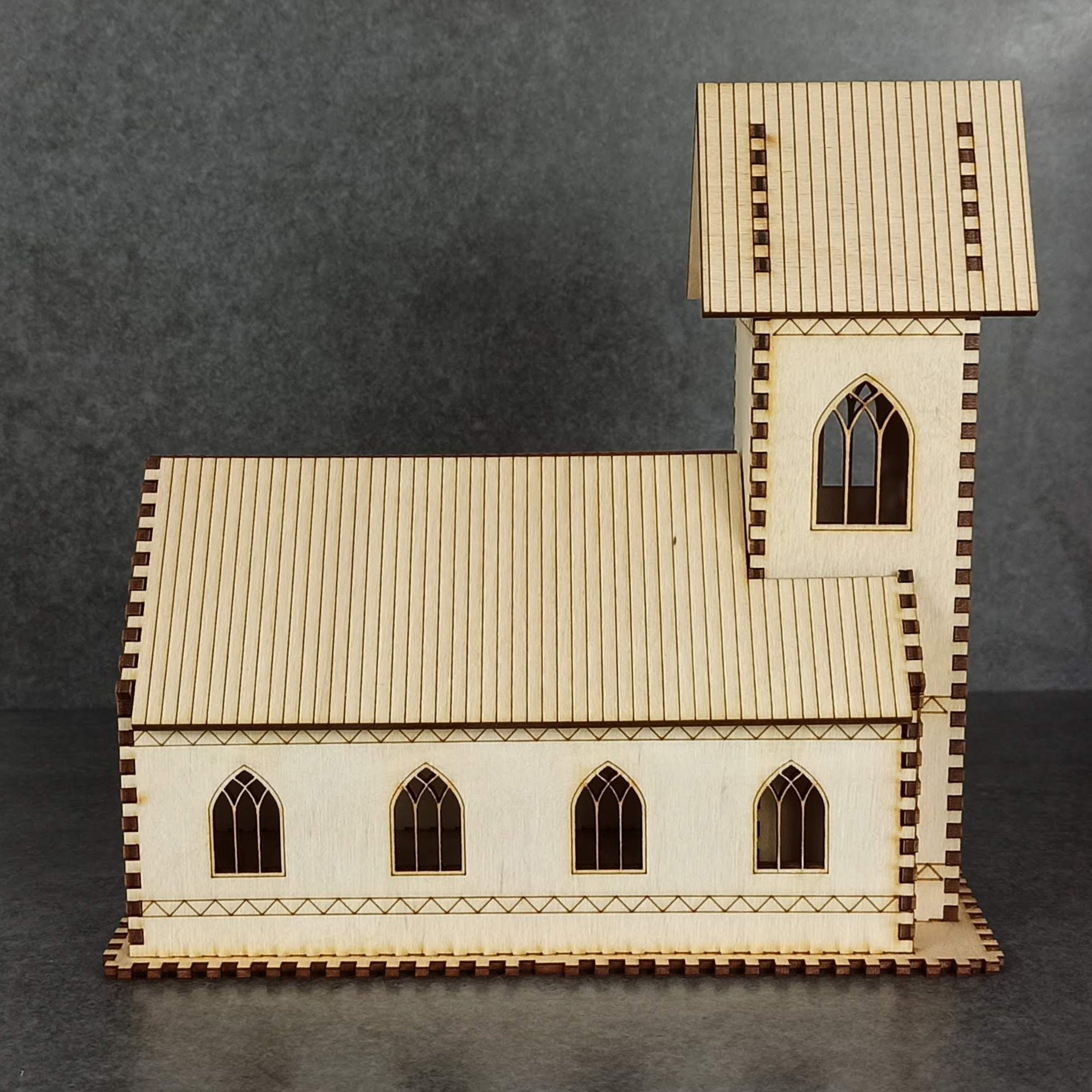 Wooden Miniature Church for Decoration Laser Cut Miniature | Etsy