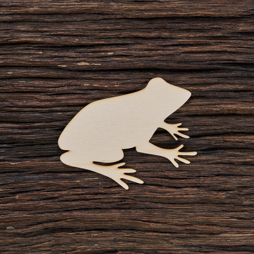 Wooden Frog Shape for Crafts and Decoration - Laser Cut - Frog Figurine ...