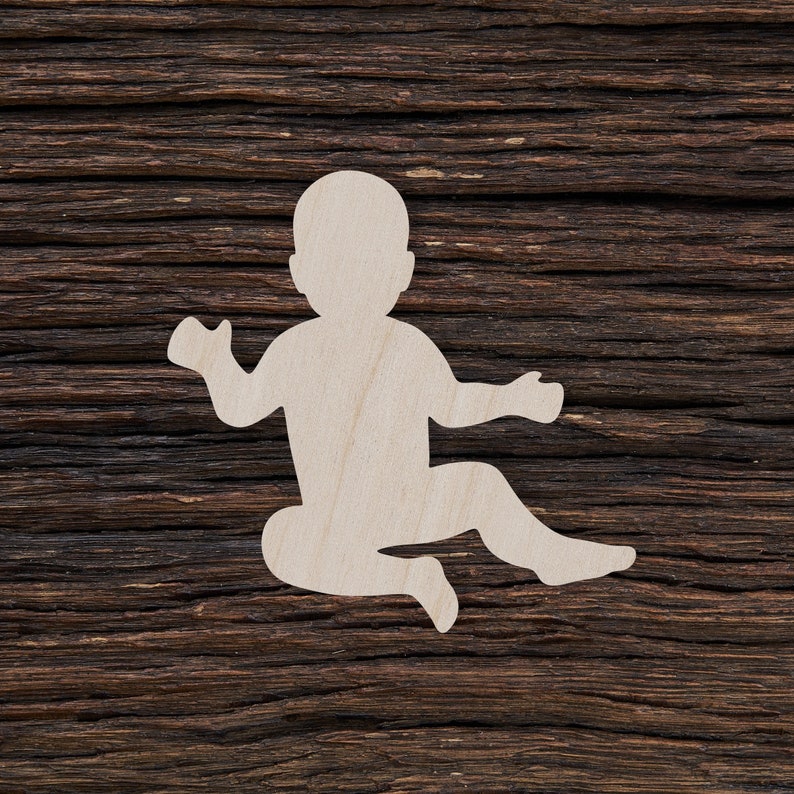 Wooden Baby for Crafts and Decorations - Baby Shape - Baby Cut Out ...