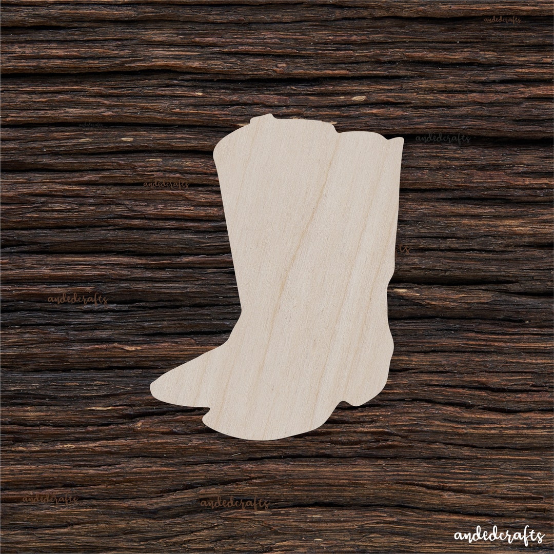 Wooden Cowboy Boots for Crafts and Decorations - Wooden Blanks - Craft ...
