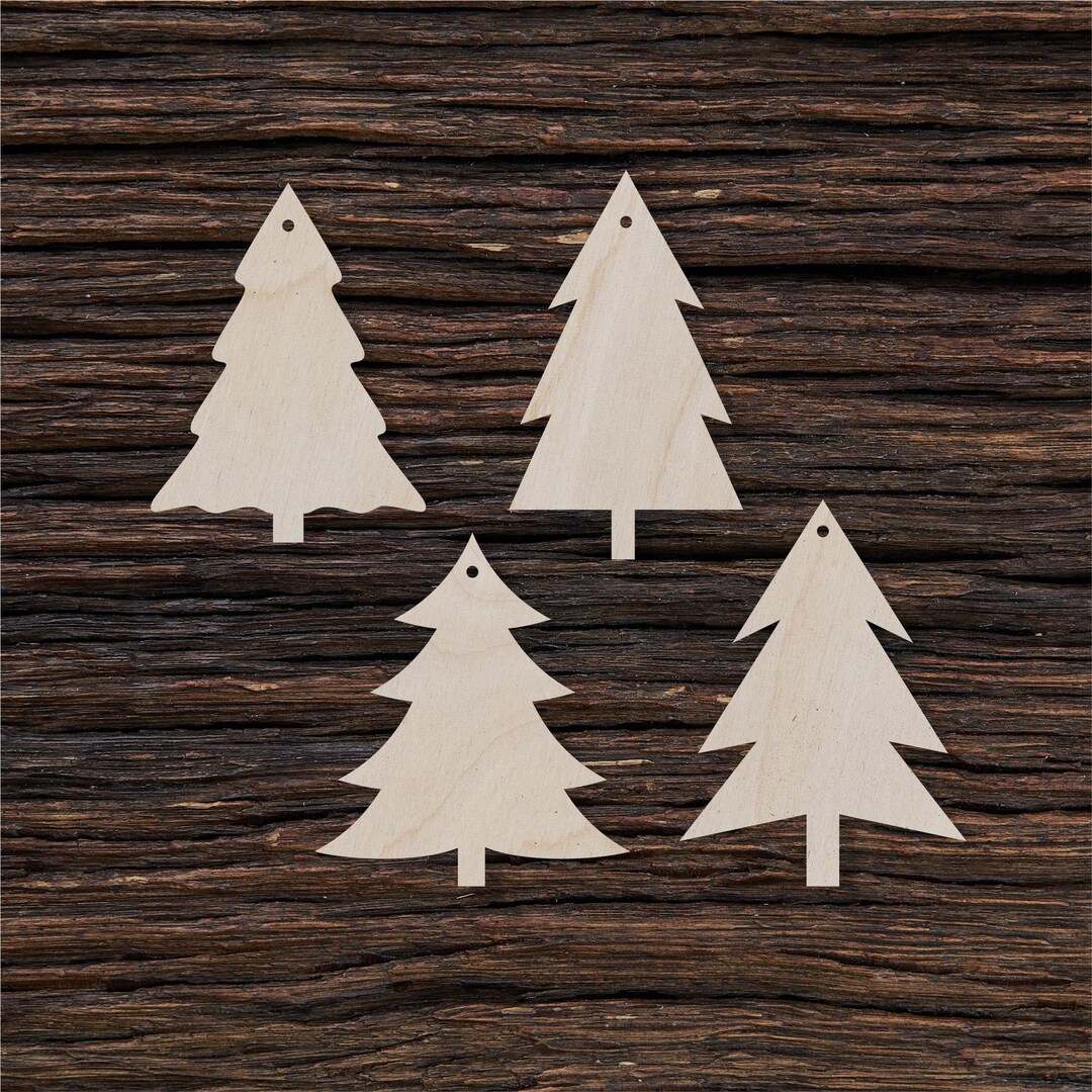Wooden Christmas Tree Shape for Crafts and Decoration - Laser Cut ...