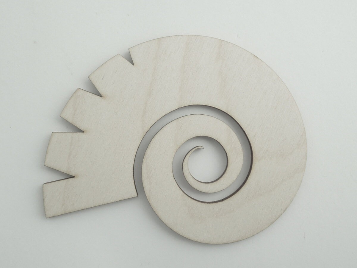 Wooden Seashell Nautilus for Crafts Laser Cut Blank Shape | Etsy