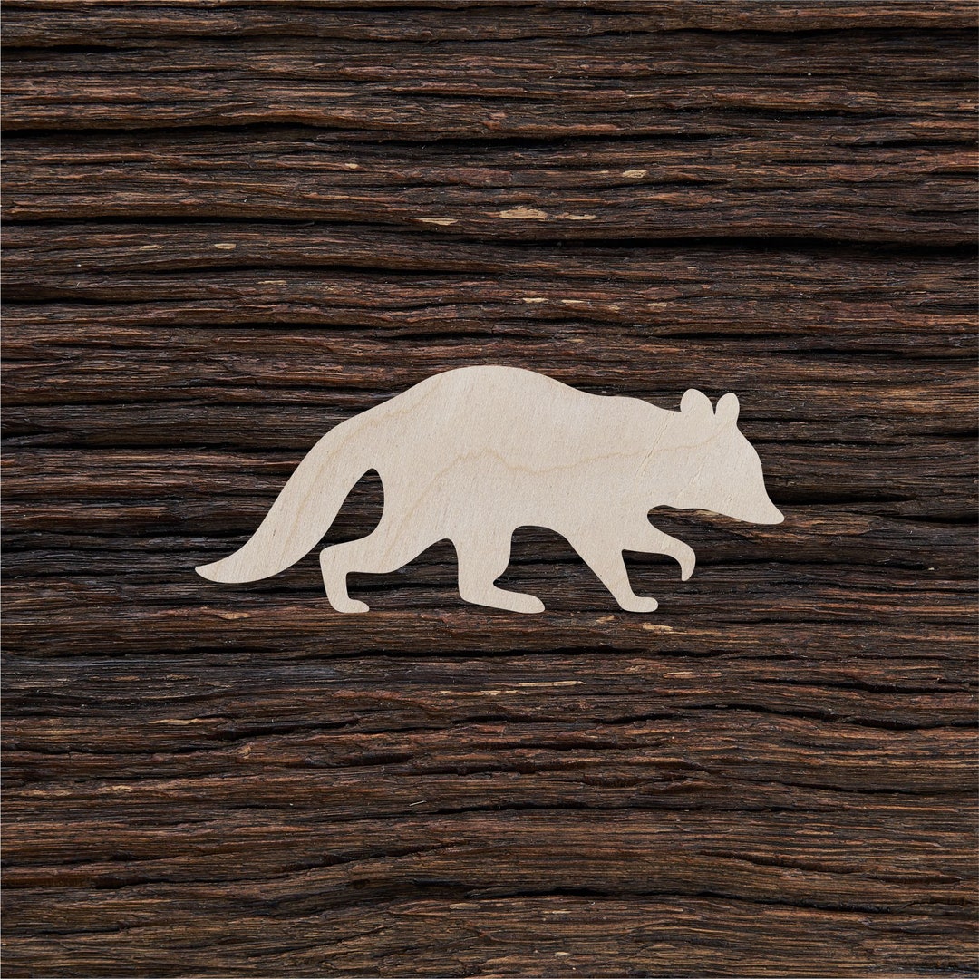 Wooden Raccoon Shape for Crafts and Decoration - Laser Cut - Raccoon ...