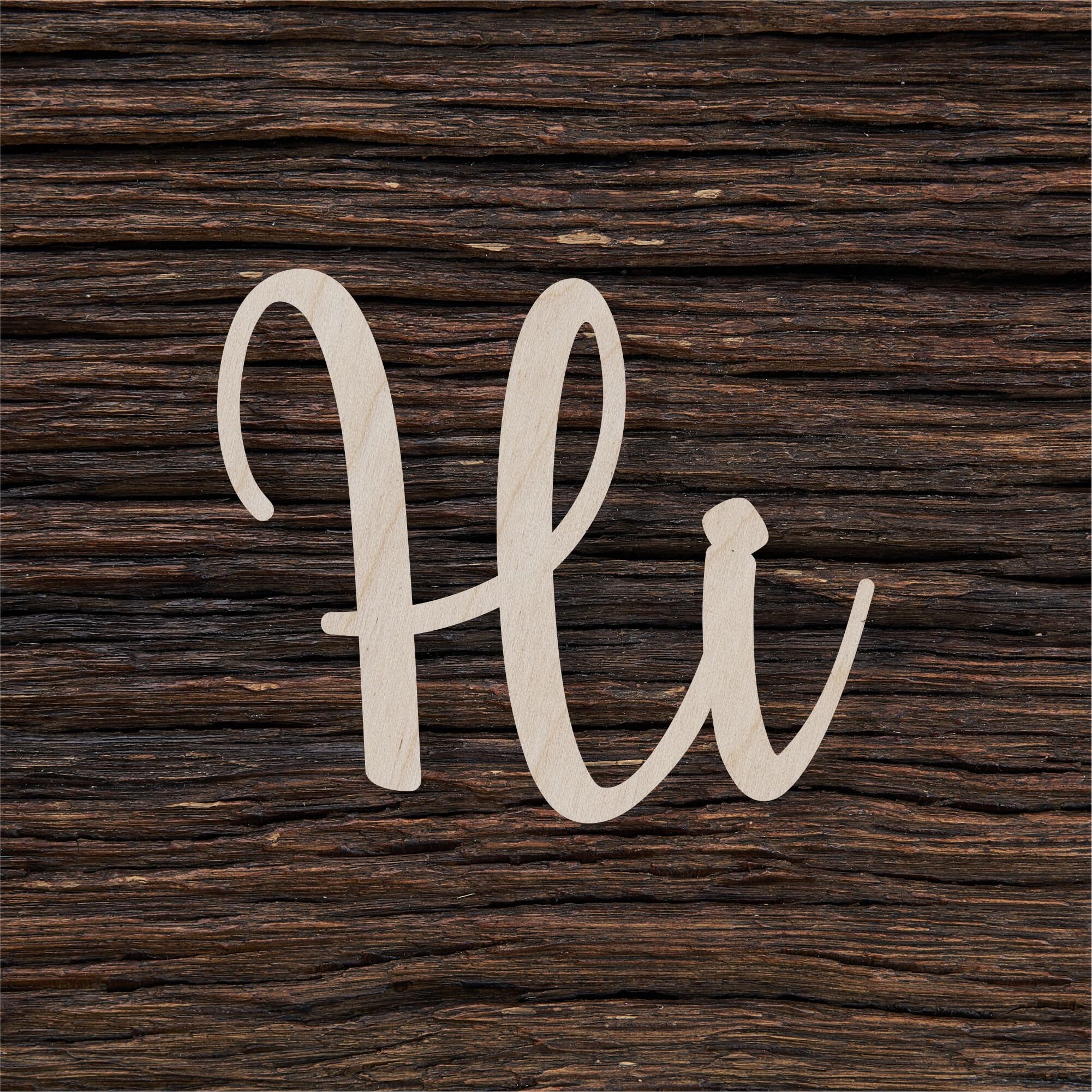 Wooden Hi Sign for Crafts and Decorations Wall Sign Hi - Etsy