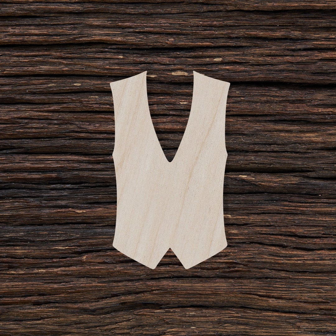 Wooden Vest for Crafts and Decorations - Vest Pendant - Vest Magnet ...