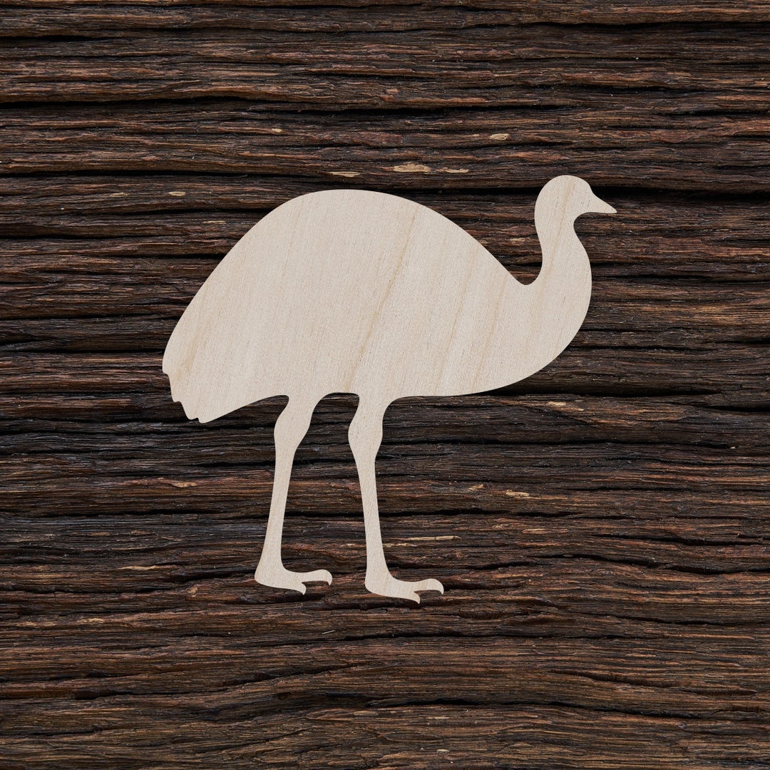 Wooden Emu for Crafts and Decorations - Emu Magnet - Emu Necklace - Emu ...